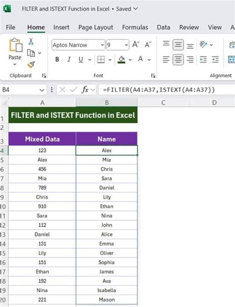 Filter And Istext Function In Excel With Examples Pk An Excel Expert