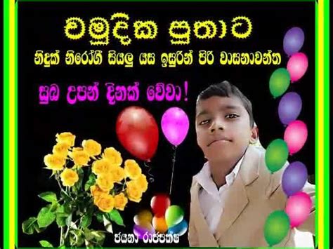 🌺🌺🌺 චමුදික සුදු පුතාට සුබ උපන්දිනයක් වේවා 💐💐🌷 වාසනාවන්ත දිවියකට 💮♥️🌷🎁 උනුසුම් සුබ පැතුම් 🌺