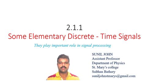 211 Some Elementary Signals Youtube
