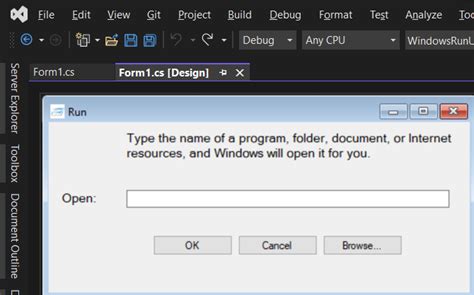 Creating Run Application Using Winforms In C