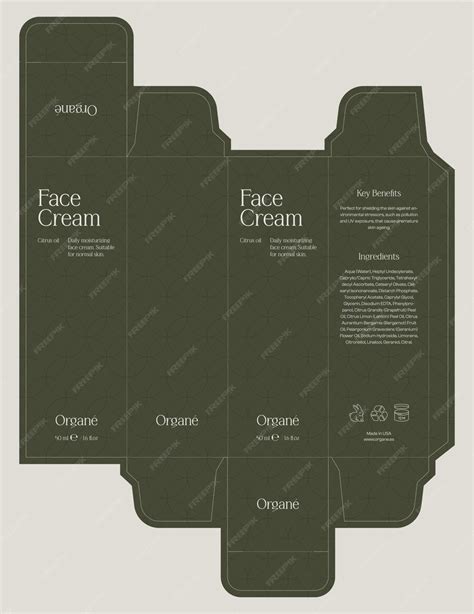 Premium Vector Editable Vector Packaging Box Dieline For Beauty Cosmetics