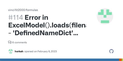 Error In Excelmodelloadsfilename Definednamedict Object Has No