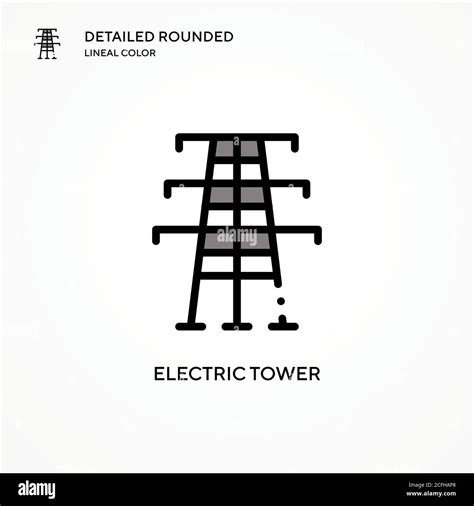 Electric Tower Vector Icon Modern Vector Illustration Concepts Easy To Edit And Customize