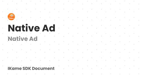 Native Ad IKame SDK Docs