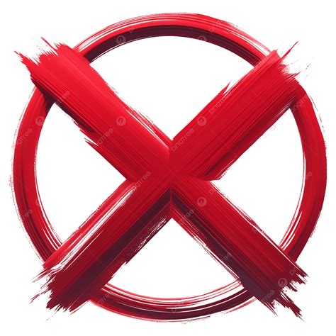 Bold Red X Mark For Cancel Or Error Red X X Mark Brush Stroke Png