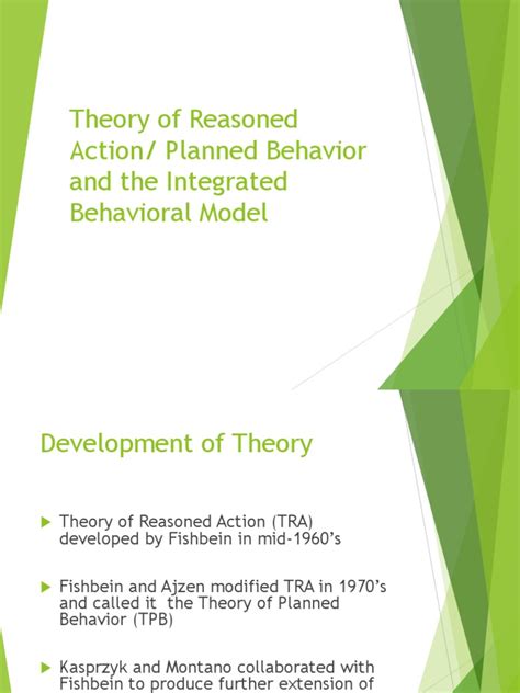 Theory Of Reasoned Action Behavior