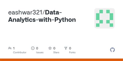 GitHub Eashwar Data Analytics With Python