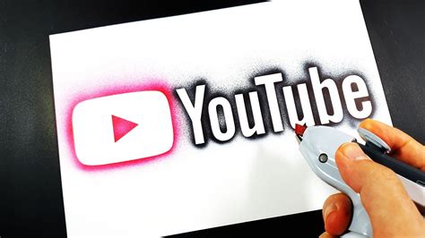 How To Draw The YouTube Logo With A Stencil Logo Art Stencil Art