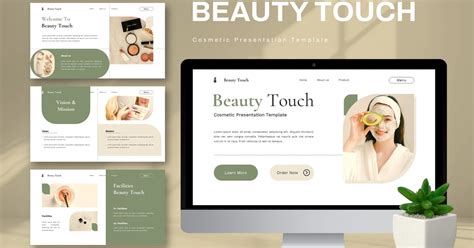 Beauty Touch косметика Powerpoint Шаблоны презентаций Включая косметический и продукт Envato