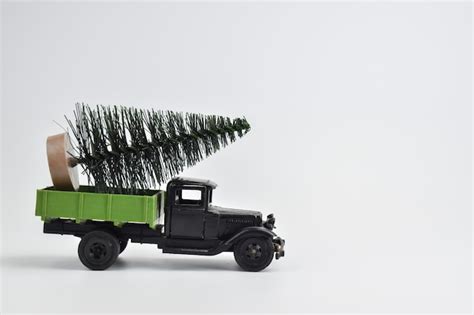 Premium Photo The Truck Is Carrying The Tree Toys