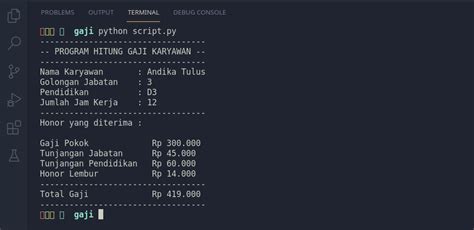 Github Andikatuluspangestupython Salary Bsi Program Hitung Gaji
