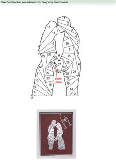 Couple In Love Iris Folding Pattern CUP112084 172 Craftsuprint