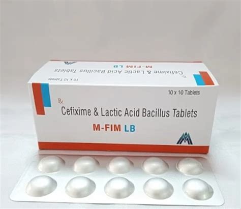 Cefixime Lactic Acid Bacillus Tablets At 1800 00 Inr In Nalagarh Medlo Biotech