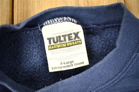 Vintage 1990s Tultex Navy Blue Blank Crewneck Sweatsh Gem