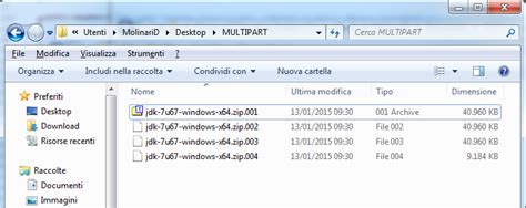 Scompattare Uno Zip Multipart In Java Su Windows Con Process Exec E