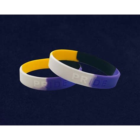 Non Binary Pride Silicone Bracelet Qx Shop