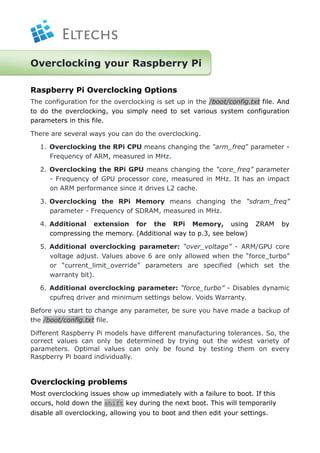 Overclocking Raspberry Pi Ulimate Guide PDF
