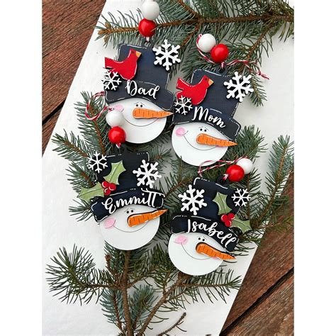 Personalized Snowman Ornament Personalized Snowman Personalized