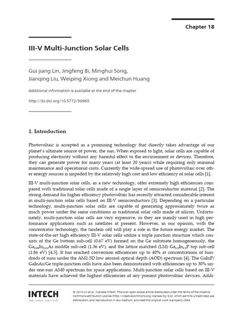 High Efficiency Iii V Solar Cells Pdf Solar Cell Gallium Arsenide