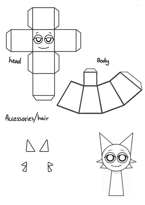 Wenda Sprunki Papercraft Printable Gir Invader Zim Papercraft Blank