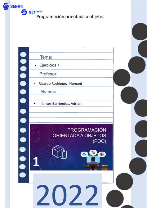 01 ejercicio oop programación orientada a objetos infantes