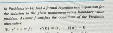 solved in problems 9 14 find a formal eigenfunction