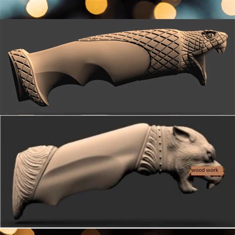 3d Stl Model 3d Stl Knife Handle File Stl For Printing 3d Knife Handle