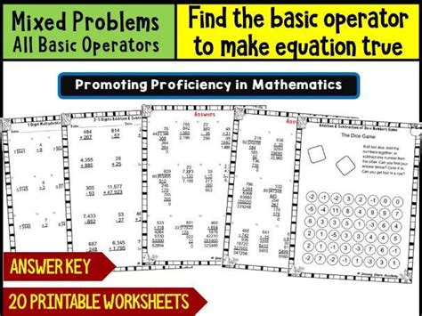 Mix Problems With All Basic Operators Find The Basic Operator To Make