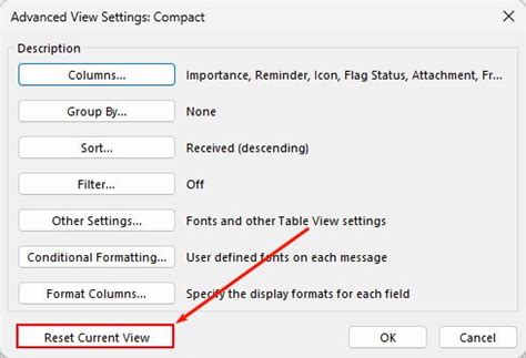 How To Reset Outlook View