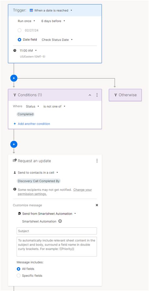 due date automation for task smartsheet community