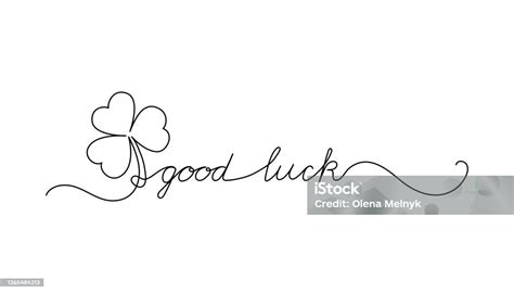 연속 한 줄 스크립트 필기체 텍스트 행운을 빕니다 패트릭의 날 벡터 일러스트레이션 포스터 디자인 카드 배너 셔츠 인쇄 3월에 대한 스톡 벡터 아트 및 기타 이미지 Istock