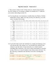 Big Data Analysis College Data Set Summary And Quantitative Course Hero