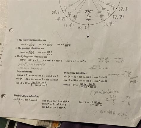 Trigonometry Identities Help R Precalculus