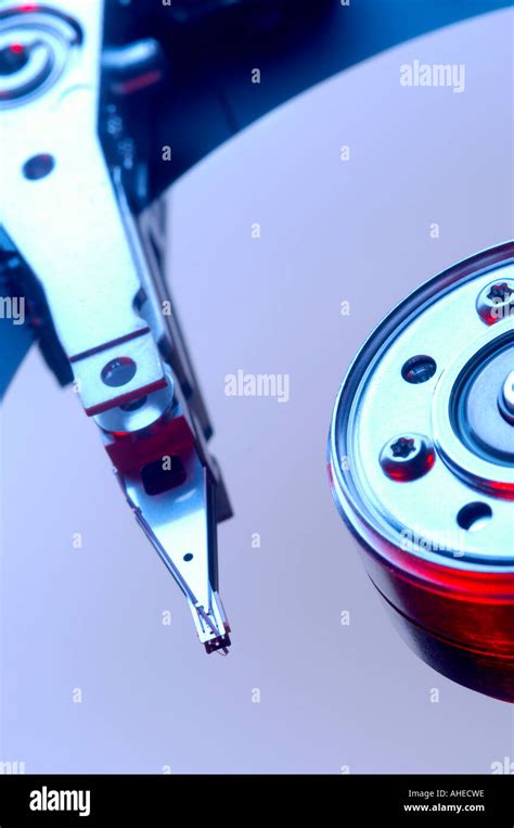 Platter And Read Write Head Of Computer Hard Disk Drive Stock Photo Alamy