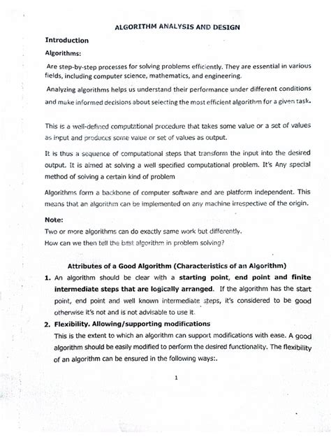 Algorithm Analysis And Design Notes Pdf