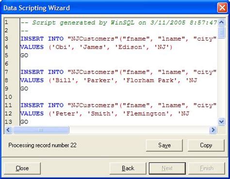INSERT Statement Wizard