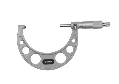 Groz Outside Micrometers With Balanced Frame Design Measures In METRIC Range Accuracy