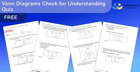 Free Venn Diagrams Check For Understanding Quiz Third Space Learning