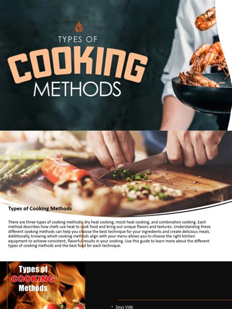 Types Of Cooking Methods Pdf Grilling Roasting