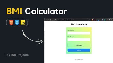 Bmi Calculator 15100 Projects 🚀 By Codebustler 🔥 Youtube