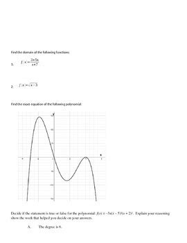 Domain Range And Polynomials By Nicole Keith TPT
