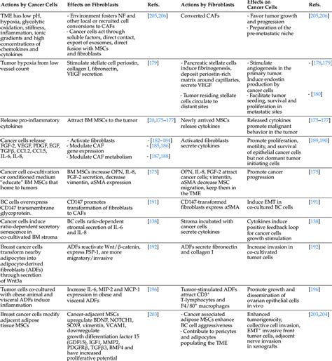 Reciprocal Effects Of Cancer Cells And Stromal Fibroblasts Download