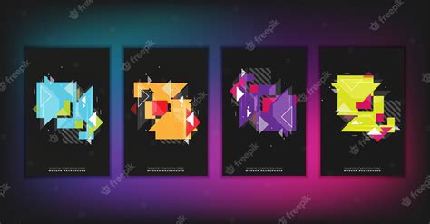 Premium Vector Abstract Geometric Composition Forms Modern Background With Decorative