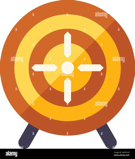 Focus Target Icon Flat Vector Work Goal Team Job Isolated Stock