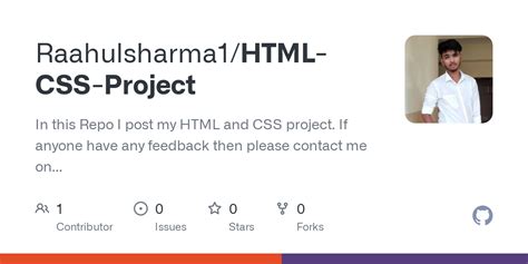 Github Raahulsharma Html Css Project In This Repo I Post My Html And Css Project If Anyone