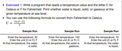 Solved Exercise Write A Program That Reads A Chegg