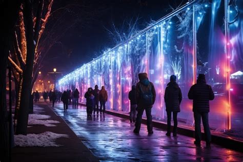 Premium Ai Image Synchronized Light Shows Generative Ai