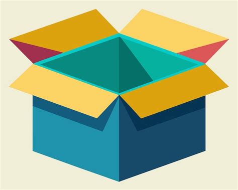 Premium Vector A Colorful Box With A Colorful Box With A Red And Blue