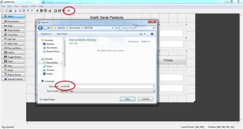 Cara Menyimpan Gui Matlab Gerak Parabola Pemrograman Matlab