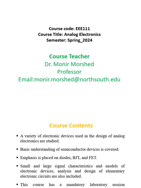 Lecture 01 Download Free Pdf Electrical Network Electronic Component
